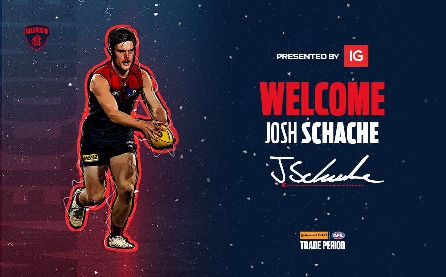 Schache arrives at the Dees