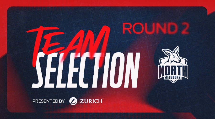 Round 2 Team | Three changes for Roos clash